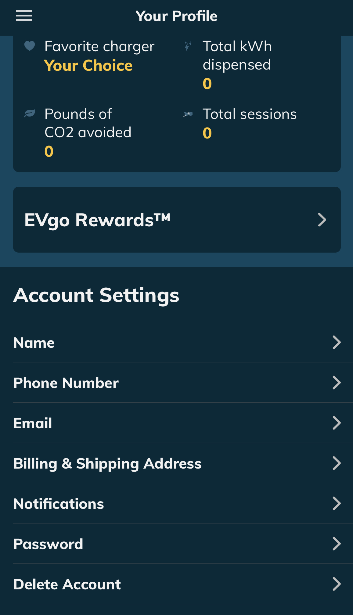 Reset your password – EVgo