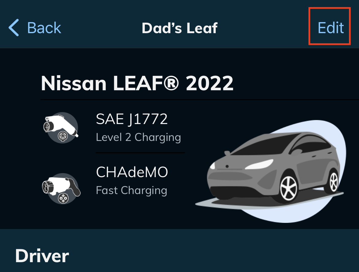 Edit your vehicle on the EVgo app – EVgo